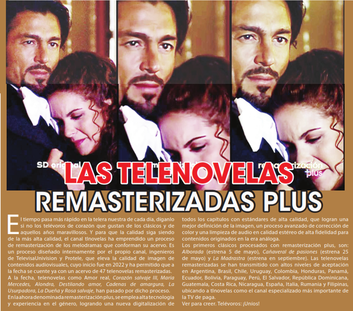 Las telenovelas remasterizadas plus – TV&SHOW